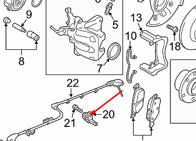 NEW VOLKSWAGEN GOLF MK7 REAR ABS SENSOR WHT003864D | eBay