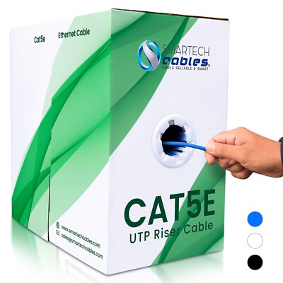 Cat5e Riser CCA 1000ft Bulk Network Lan Cable UTP 4Pair 350MHz 24AWG ...