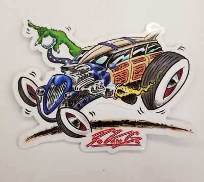 Surf Wagon sticker decal hot rod rat rod vintage look car truck drag ...
