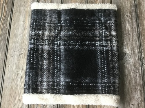 Womens Plaid Boucle Sherpa-Fleece Snood Infinity Neck Warmer Wrapper ...