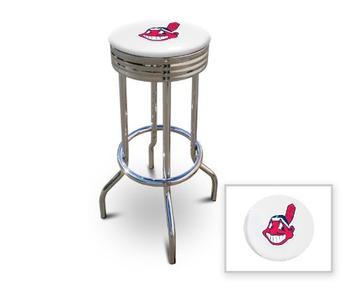 Bar Stool MLB Team Logo Man Cave Retro Backless Swivel Seat 29" Tall ...