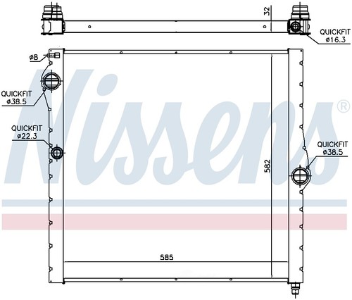 Radiator Nissens North America 60826 | eBay