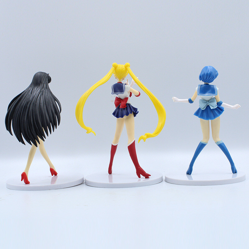 5 pcs Sailor Moon 6.5" Action Figures: Tsukino Usagi Rei Hino Mizuno ...