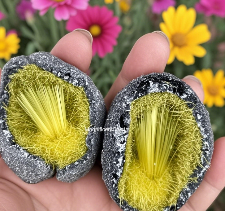 Rare Meteorite-Shaped Quartz Crystal Specimen Goethite Golden Copper ...