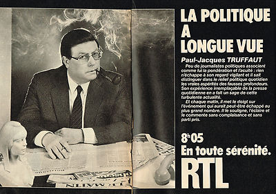 PUBLICITE ADVERTISING 114 1982 RTL radio PAUL- JACQUES TRUFFAUT ( 2p ...