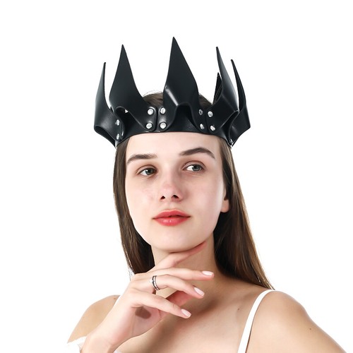 Women Halloween Evil Queen Cosplay Costume Wicked Witch Crown Headband ...