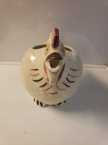 Vintage Shawnee Pottery Rooster Pitcher 1940s Patented Chanticleer USA ...