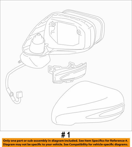 87940-33841-A0 Toyota Mirror assy, outer rear view, lh 8794033841A0 ...