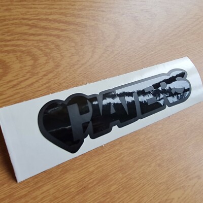 Haters layers decal. Murdered out, black gloss in matt black | eBay UK