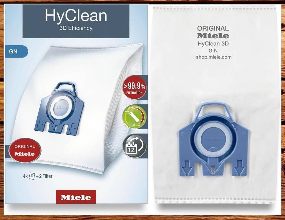 Miele HyClean 3D Efficiency GN Vacuum Cleaner Bags, Reliably Keep Dust ...