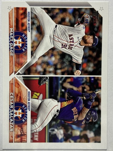 Rookie Combos Matt Gage & Cesar Salazar Astros 2023 Topps Update #US318 ...