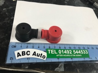 BATTERY POST STARTER MOTOR TERMINAL COVER RED & BLACK CAR GOLF BUGGY ...