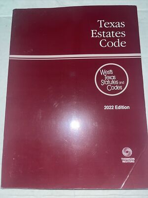 Texas Estates Code 2022, Thomson Reuters, | eBay