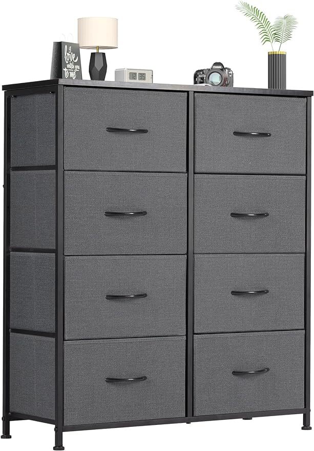 Dresser with 8 Drawers for Bedroom Organizer Storage Fabric Chest of ...