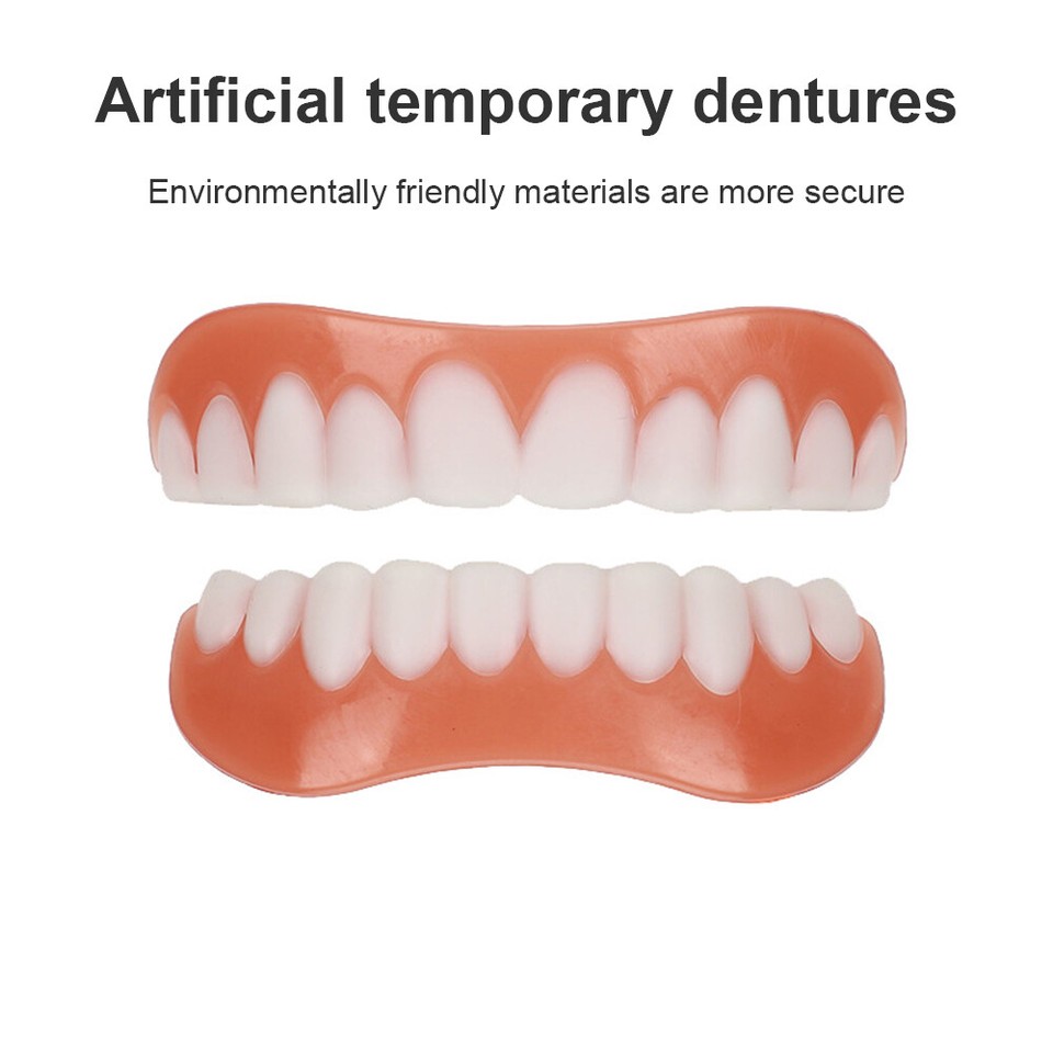*Snap On False Teeth Upper Lower Dental Veneers Dentures Tooth Cover ...