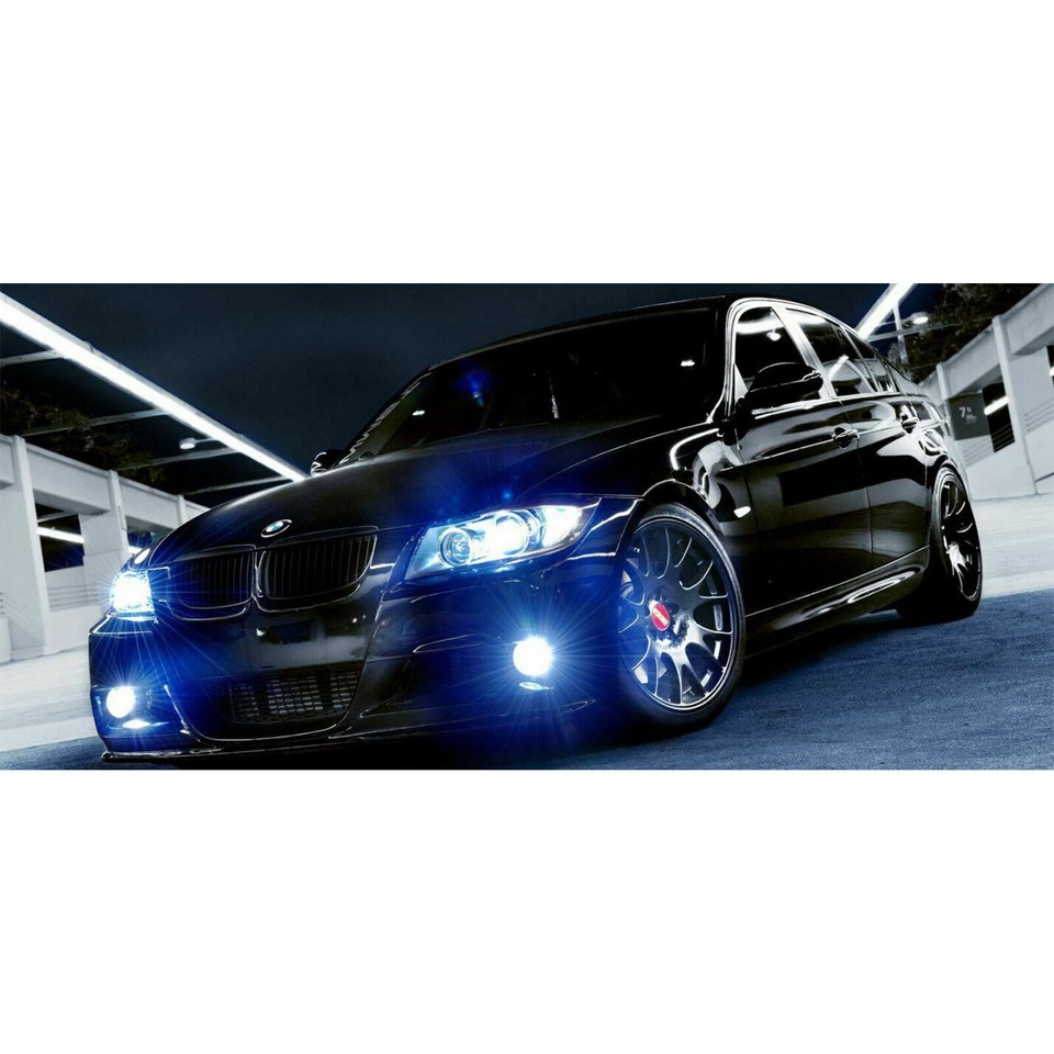 Pair 9006 HB4 3000LM Super Bright Ice Blue LED Fog Driving Light Bulbs ...