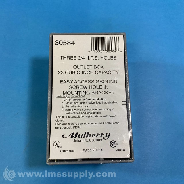 Mulberry 30584 Deep 1-Gang Weatherproof Box 2-5/8 Inch Depth Gray for ...