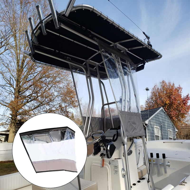 Yacht Consoles Over T-TOP Enclosure Clear Hood Ventilated Windshield ...