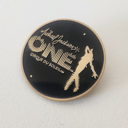 Michael Jackson MJ "ONE" at Cirque du Soleil Round Gold Lapel PIN Badge ...
