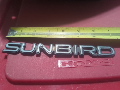 Pontiac Sunbird door emblem badge decal logo symbol script OEM Genuine ...