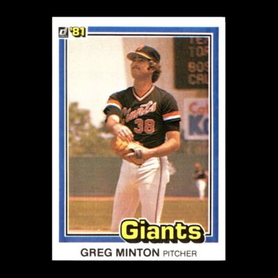 Greg Minton 1981 Donruss San Francisco Giants #579 NM+ Vintage! | eBay
