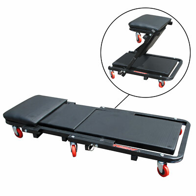 Mechanics Workshop Garage Creeper Board Rolling Crawler Stool Folding 6 ...