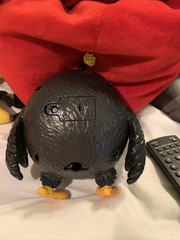 Rovio Angry Birds Explosive Bird Toy Black Hard Plastic Talking Bomb 7 ...