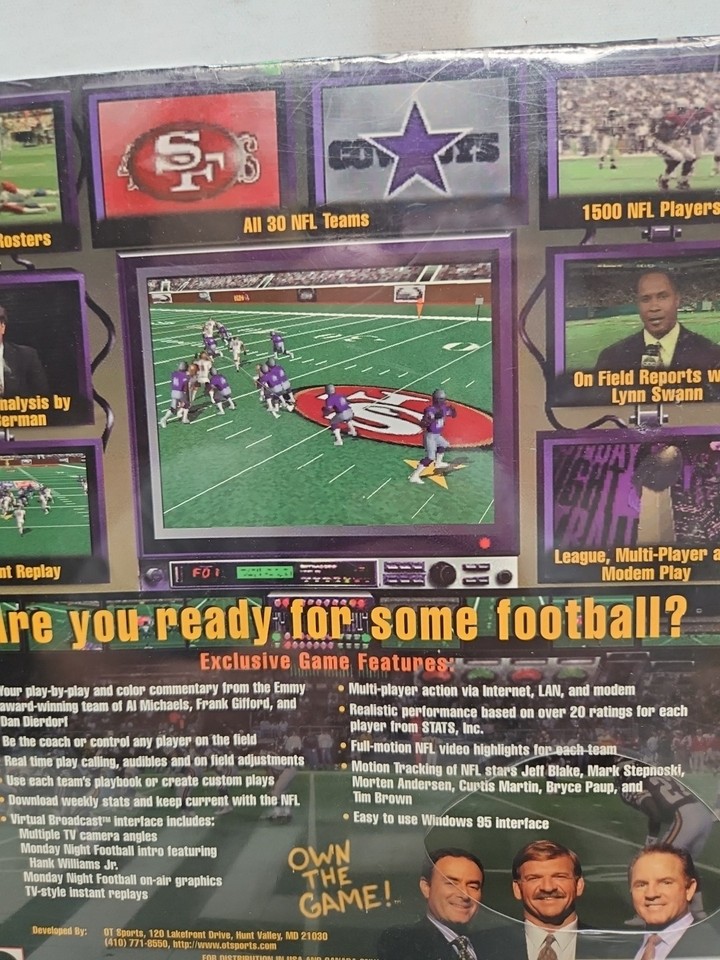 NEW Sealed ABC Sports Presents MONDAY NIGHT FOOTBALL PC CD-ROM Windows ...