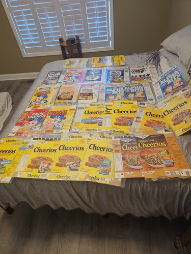 Lot of 26 Vintage 1980s 1970s Cereal Boxes Box Kelloggs Alpha Bits Cap ...