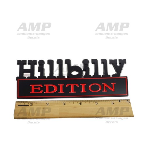 1pc HILLBILLY EDITION EMBLEM Black Emblem Badge Decal Car Truck SUV ...