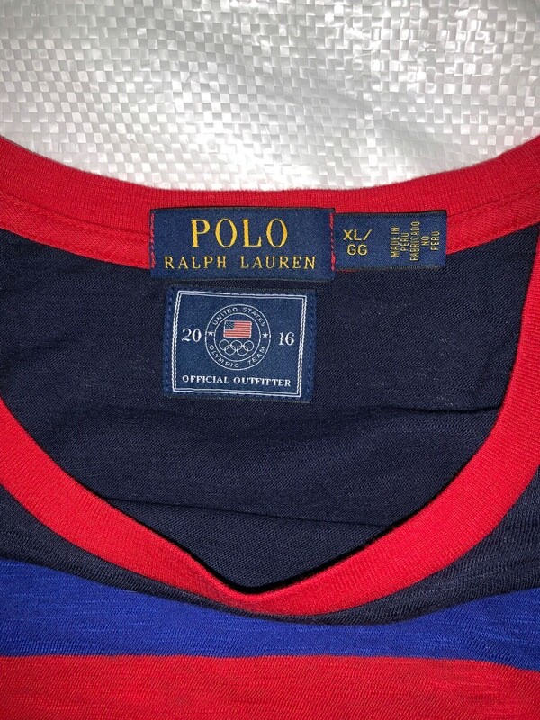 POLO RALPH LAUREN TEAM USA OLYMPIC PATCH RED BLUE STR… - Gem