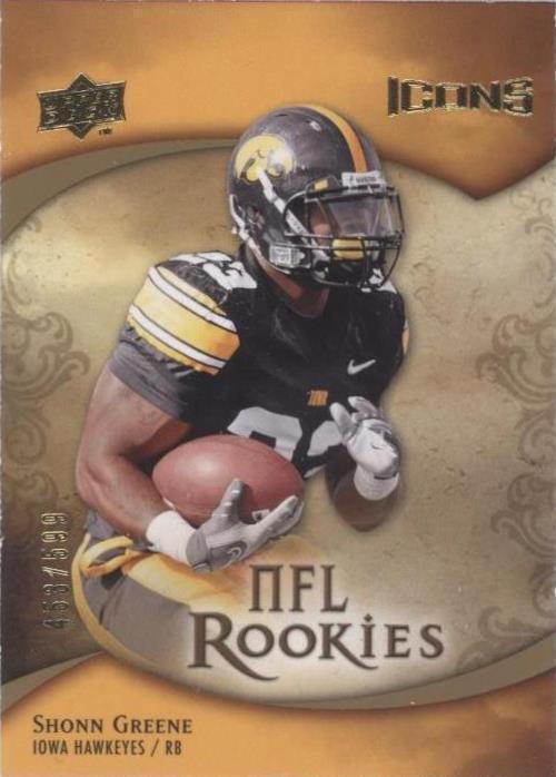 2009 Upper Deck Icons - NFL Rookies Shonn Greene #166 /599 (RC) for ...