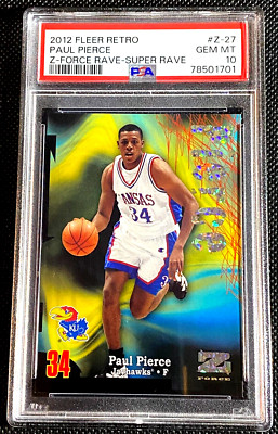 PSA 10 GEM MINT 2012 FLEER RETRO Z-FORCE SUPER RAVE SP /50 PAUL PIERCE ...