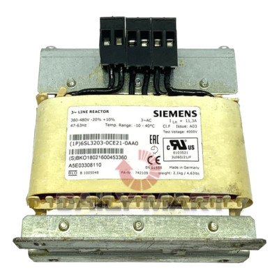 New In Box SIEMENS 6SL3203-0CE21-0AA0 Line Reactor | eBay