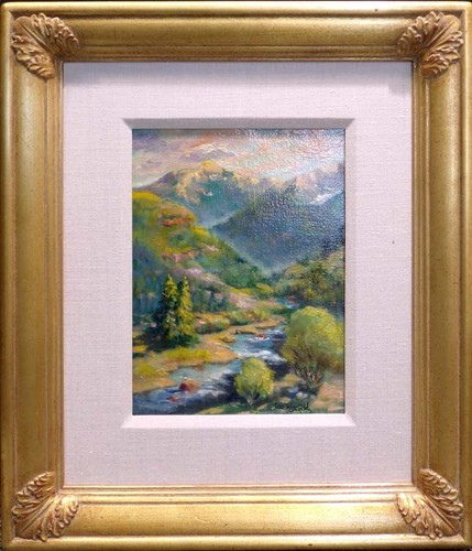 Jane Wingfield Original Oil Painting H.Signed Mountain Scene Make an ...