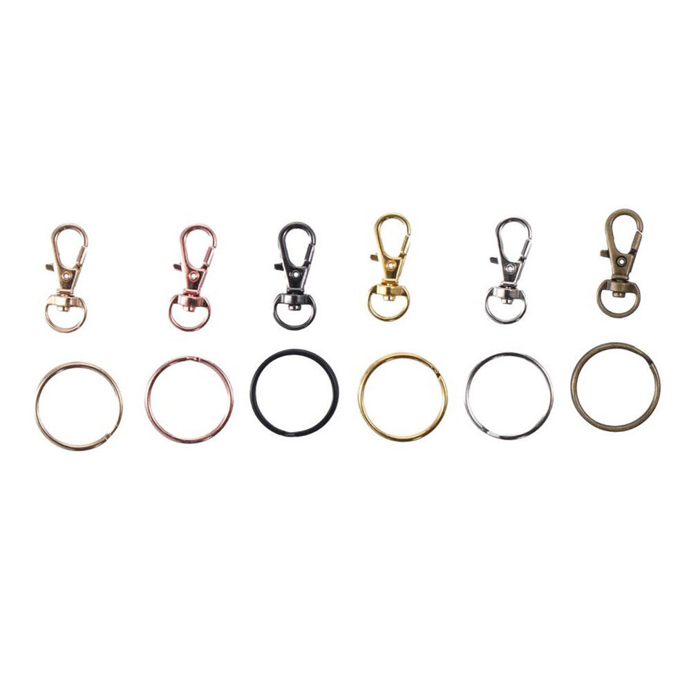 7 Color Key Chain Rings Kit Mix color Small Screw Eye Pins DIY Crafts ...
