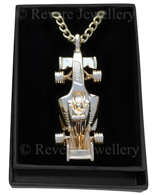 Gold F1 Necklace Formula 1 Car Motor Racing Driver Gifts for Men Dad ...