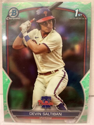2023 Bowman Draft #BDC-2 Devin Saltiban Chrome Lunar Glow Refractor | eBay