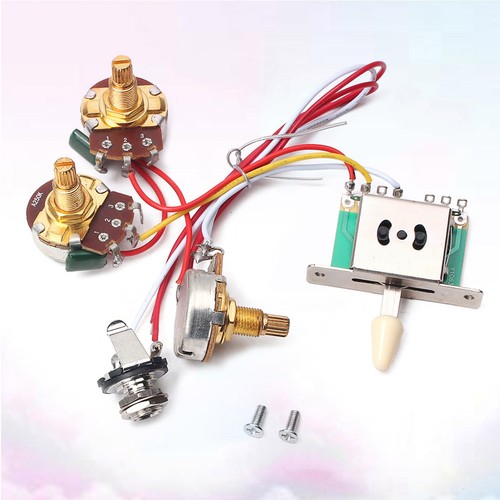 Guitar Switch Circuit Electric Wire 1 Volume Tone Pot Jack 250K Way ...