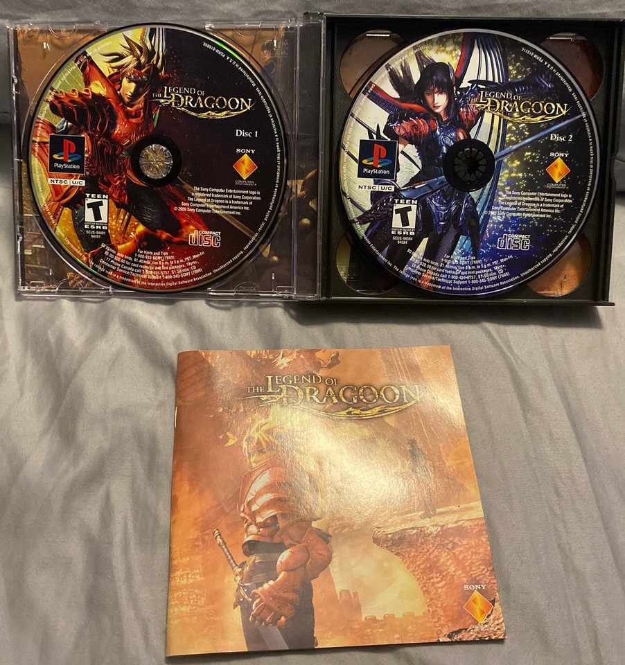 The Legend of Dragoon (Sony PlayStation 1, PS1, 2000) Black Label CIB ...