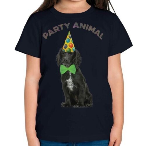 PARTY ANIMAL KIDS FUNNY PRINTED T-SHIRT IRONIC HUMOUR GEEK GIFT DOG ...