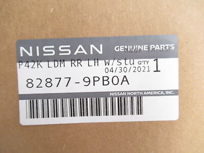 Genuine OEM Nissan 82877-9PB0A Left Rear Lower Rocker Panel Guard ...