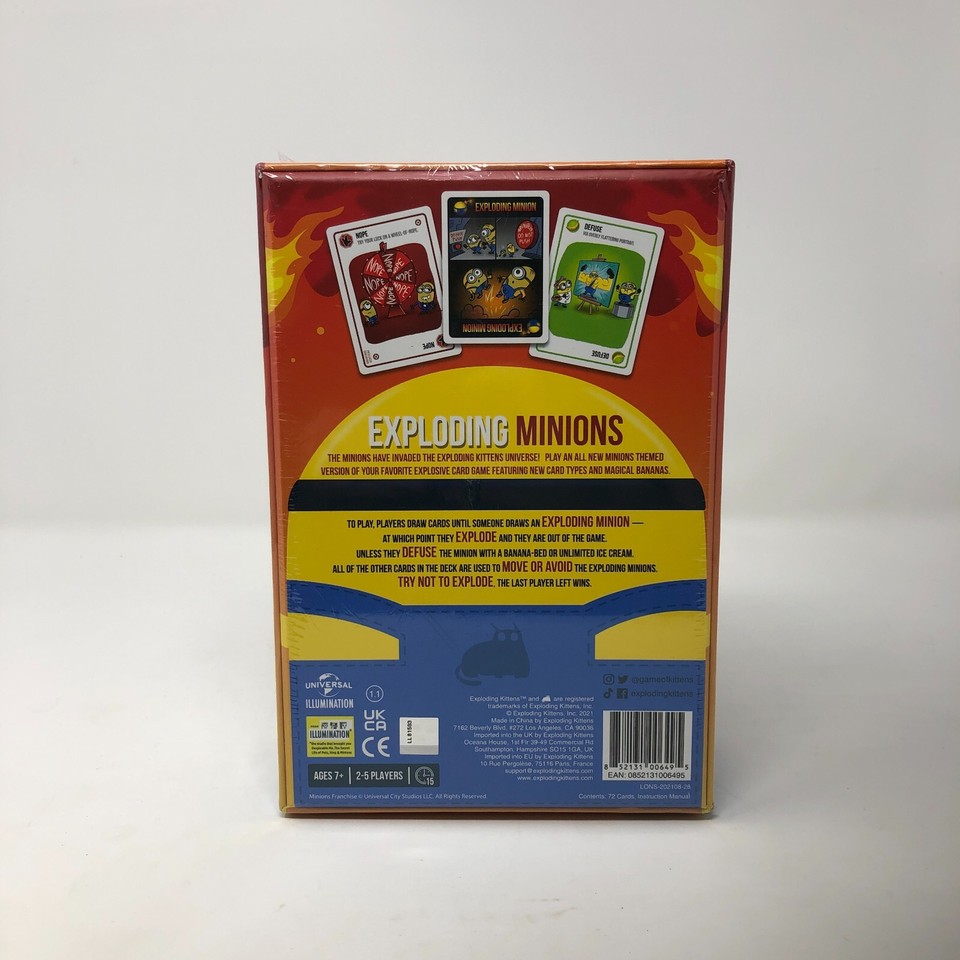 Exploding MINIONS A Card Game by Exploding Kittens SEALED | eBay
