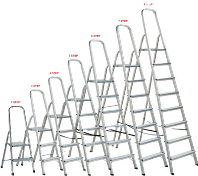 Aluminium Lightweight Step Ladder Stepladder DIY Tools 2-6 Steps ...