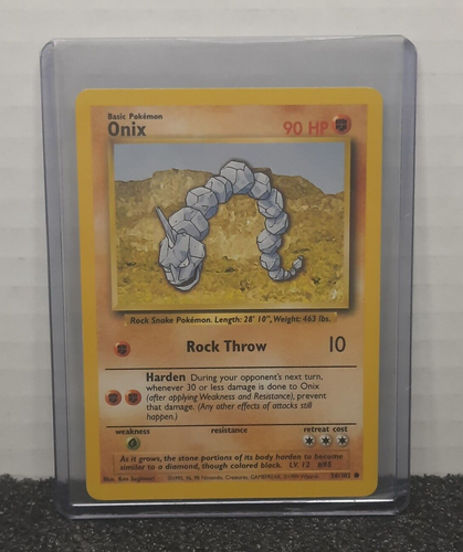 1999 ONIX Pokemon Base Unlimited TCG #56 VINTAGE | eBay