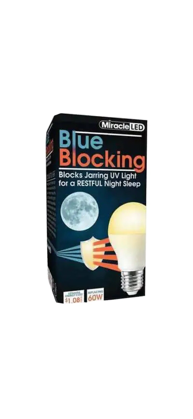 MIRACLE LED Blue Blocking The Bed Time Bulb | eBay
