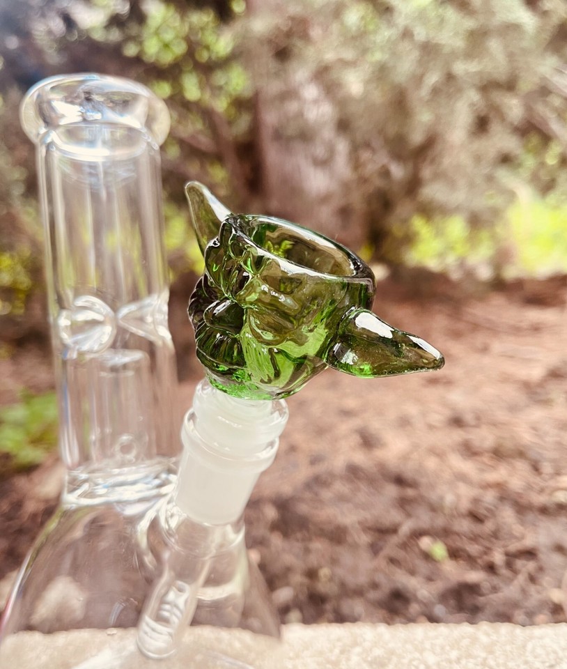 14mm Premium Bowl Thick Glass Yoda Shape Bowl Head Holder | eBay