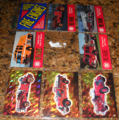 FIRE ENGINES TRADING CARD SET COMPLETE SERIES 1+2 +PRISMS PROMOS IN ...