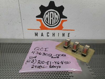 QCI 436802-002 Relay Board & (3) R10-E1-Y6-V430 24VDC Relays Used With ...