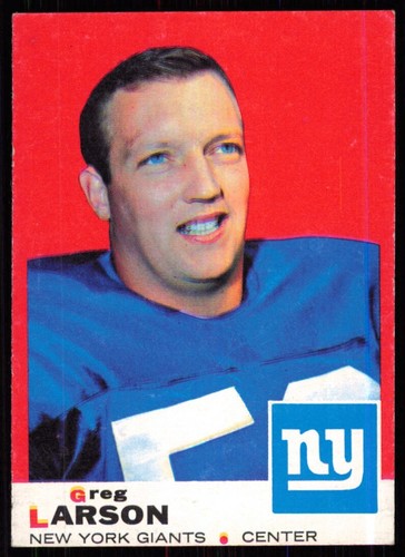 1969 Topps Greg Larson New York Giants #106 | eBay